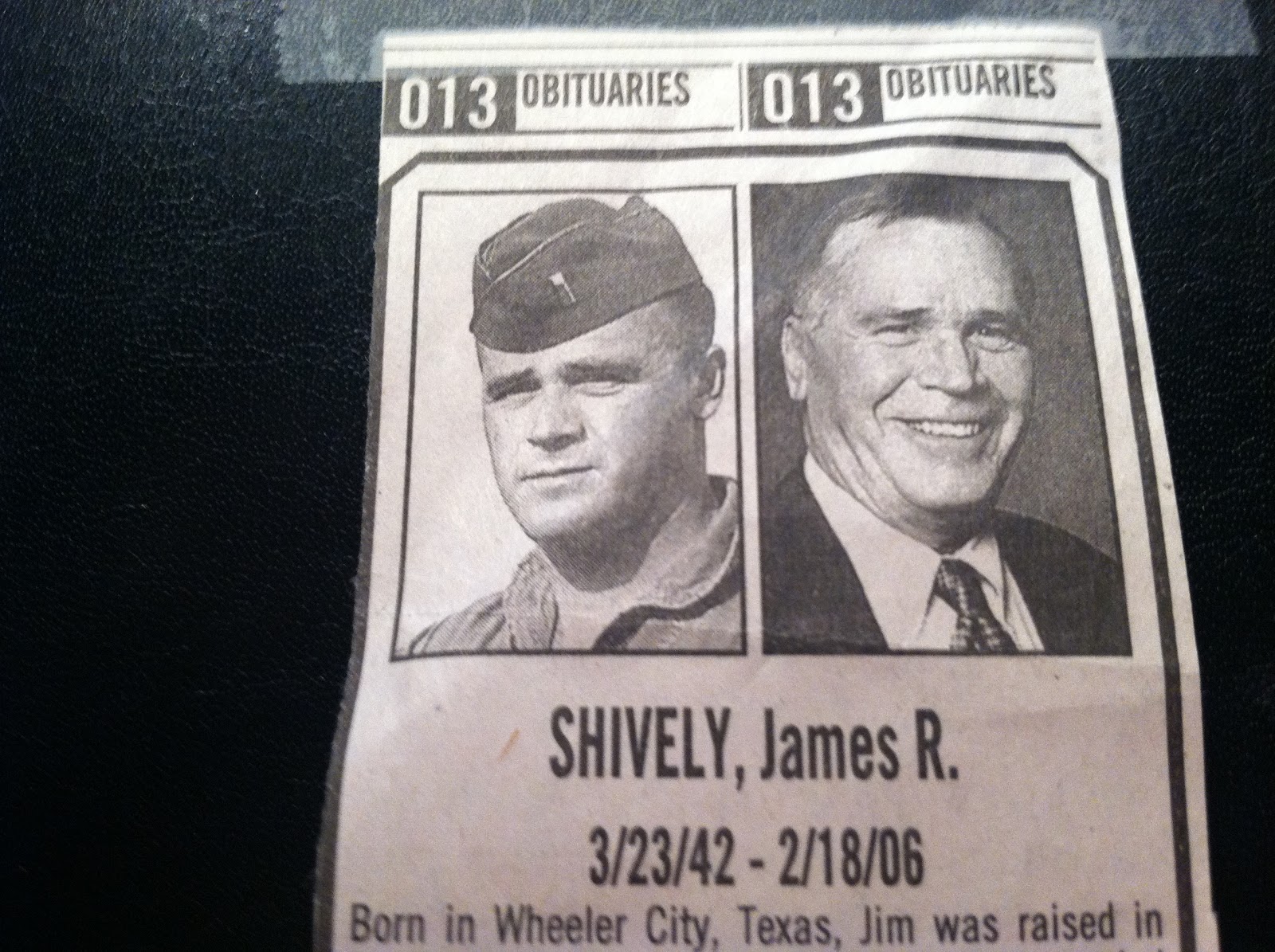 Captain James R. Shively (1942-2006)
